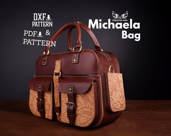 PDF & DXF Leather Tote Bag Pattern Leather Bag Pattern Leather Pattern ...