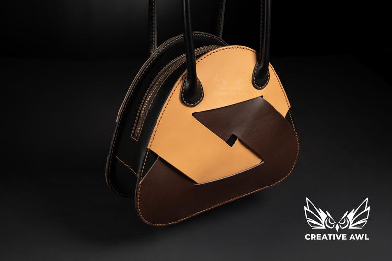 Leather Lysa Bag Pattern: Geometric Handbag Template (PDF & DXF) - Etsy