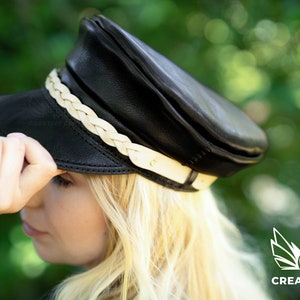 PDF & DXF Leather Fiddler Cap Pattern - Leather Cap Pattern - Leather ...