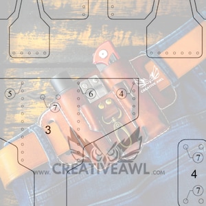 PDF & DXF Leather EDC Puch Belt Case Pattern - Hip Bag Pattern ...
