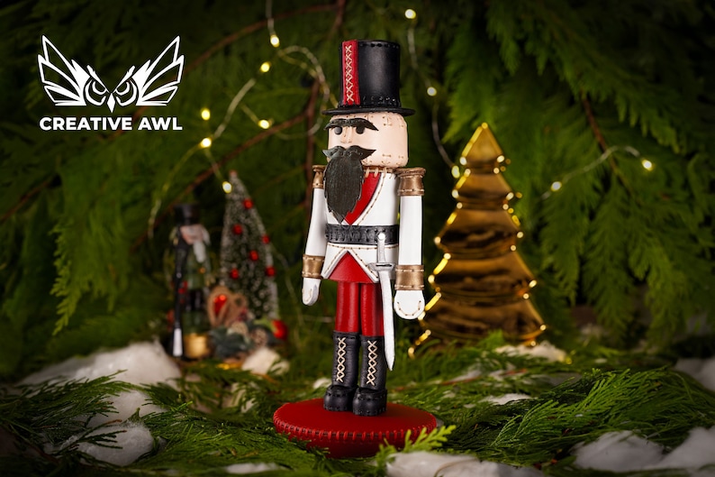 Leather Nutcracker PDF Pattern: DIY Holiday Decor (DXF File) - Etsy