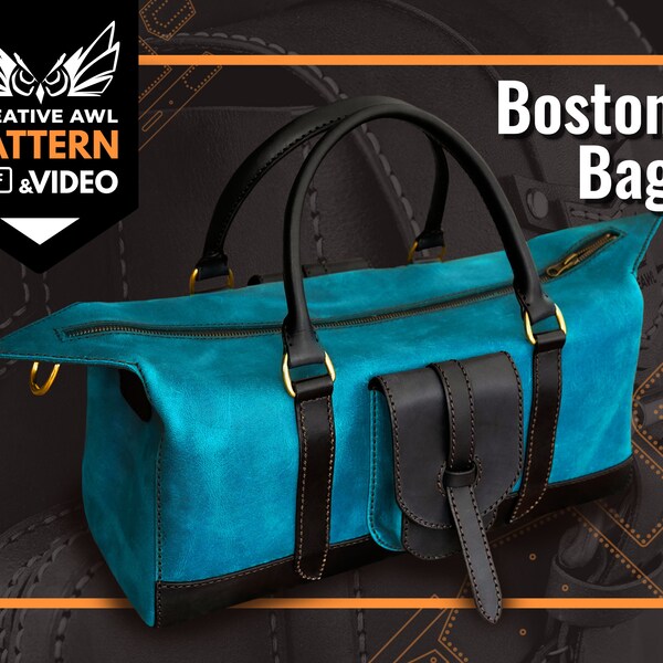 Leather Boston Bag Pattern - Etsy