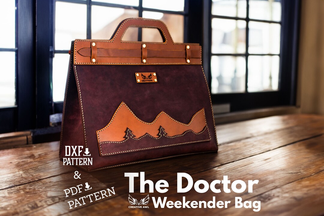 PDF & DXF the Doctor Weekender or Log Carry Bag Pattern - Leather ...