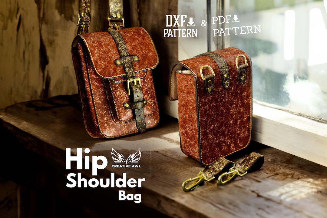 Leather Hip Bag Pattern: PDF & DXF Template - Etsy