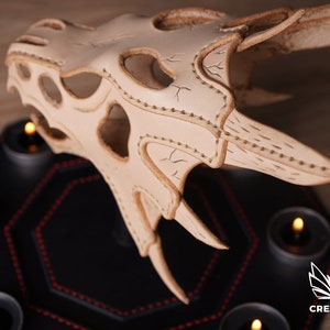 Leather Dragon Skull Pattern: Head Template (PDF & DXF) - Etsy