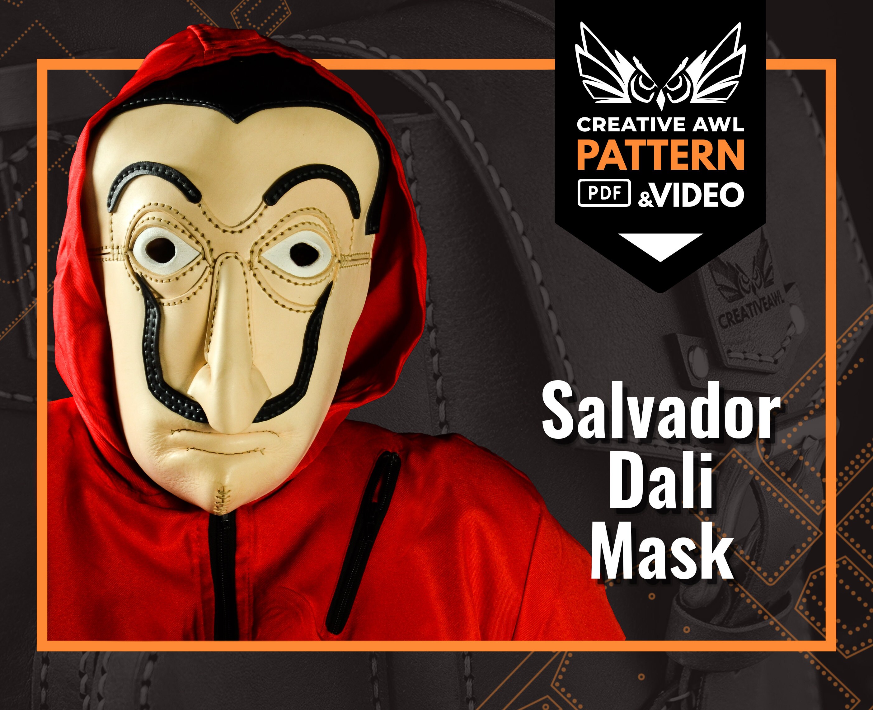 Leather Salvador Dali Mask Pattern Leather Halloween Mask - Etsy