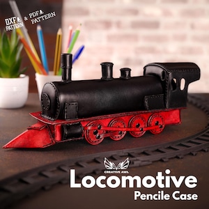 PDF & DXF Leather Locomotive Pencil Case PDF Pattern - Etsy
