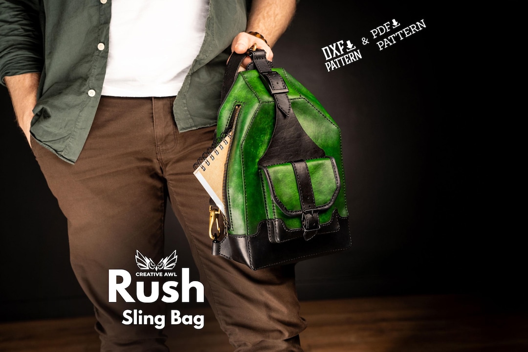 Rush Sling Bag Leather Pattern: PDF & DXF Template - Etsy