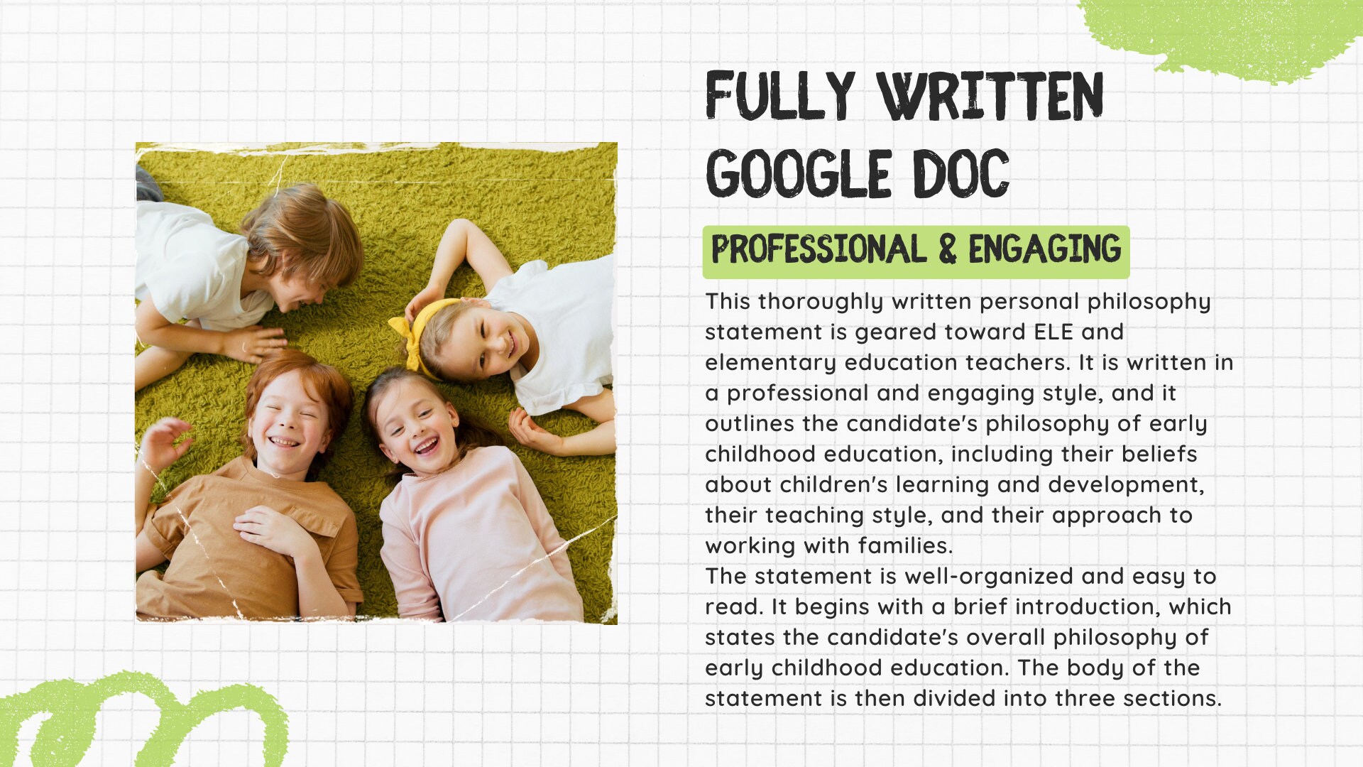 Thoroughly Written Professional Philosophy Statement Geared Toward CDA ...