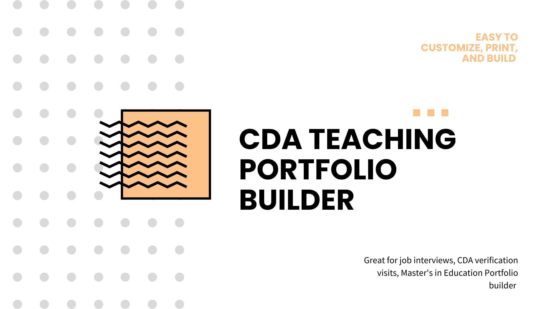 CDA Teaching Portfolio Builder Guide Google Docs Teacher - Etsy