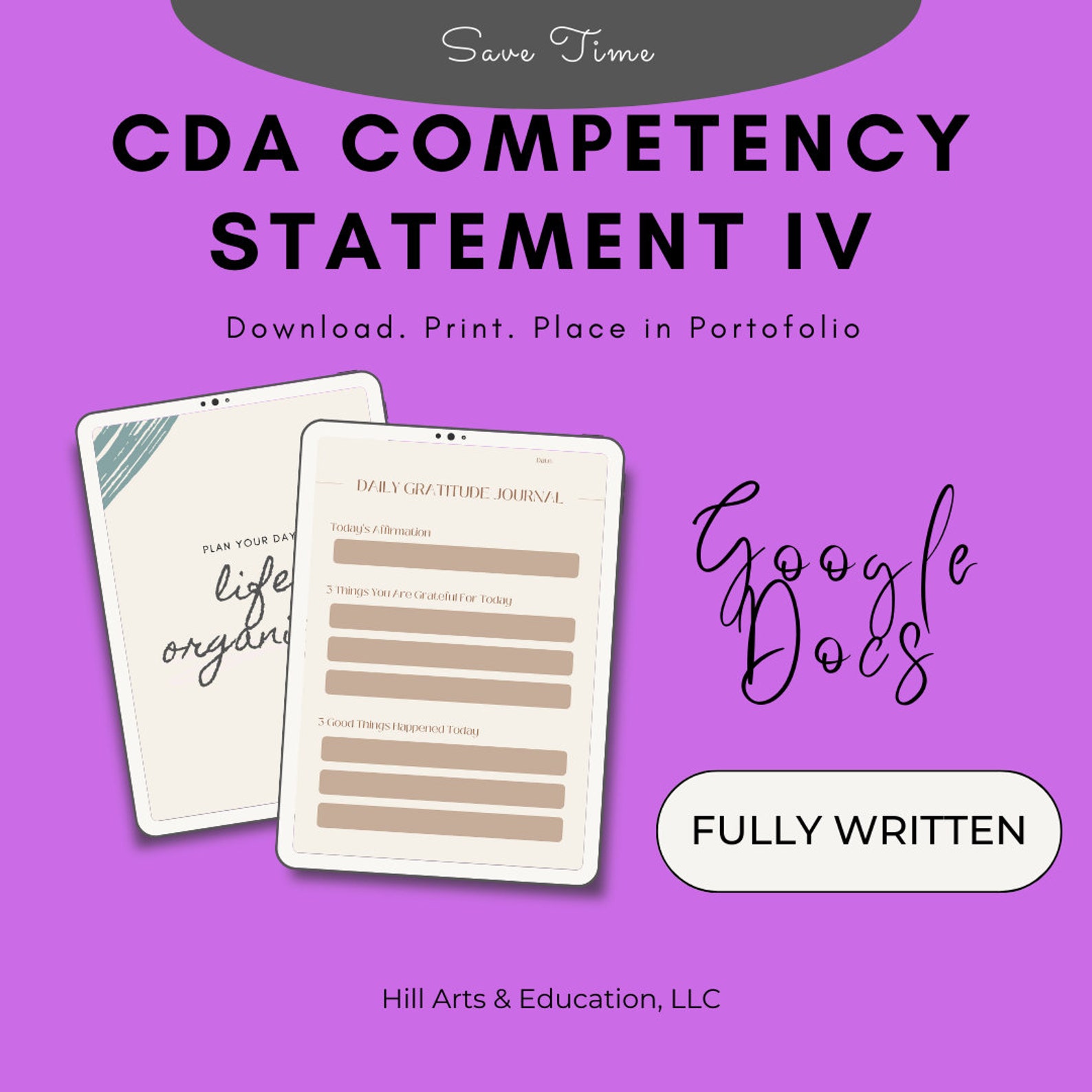 Fully Written CDA Competency Statement IV Sample Word Doc/ Save Time on ...