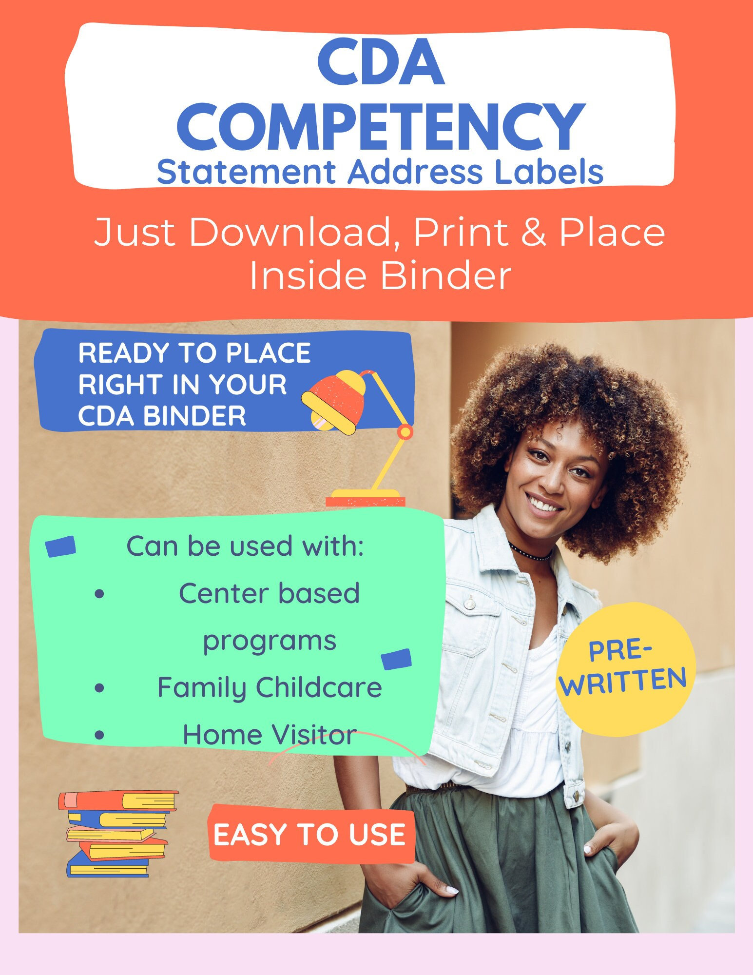 CDA Competency Statement Labels~ Neatly Typed, Pre-written, Fully Customizable, Adult Education ...