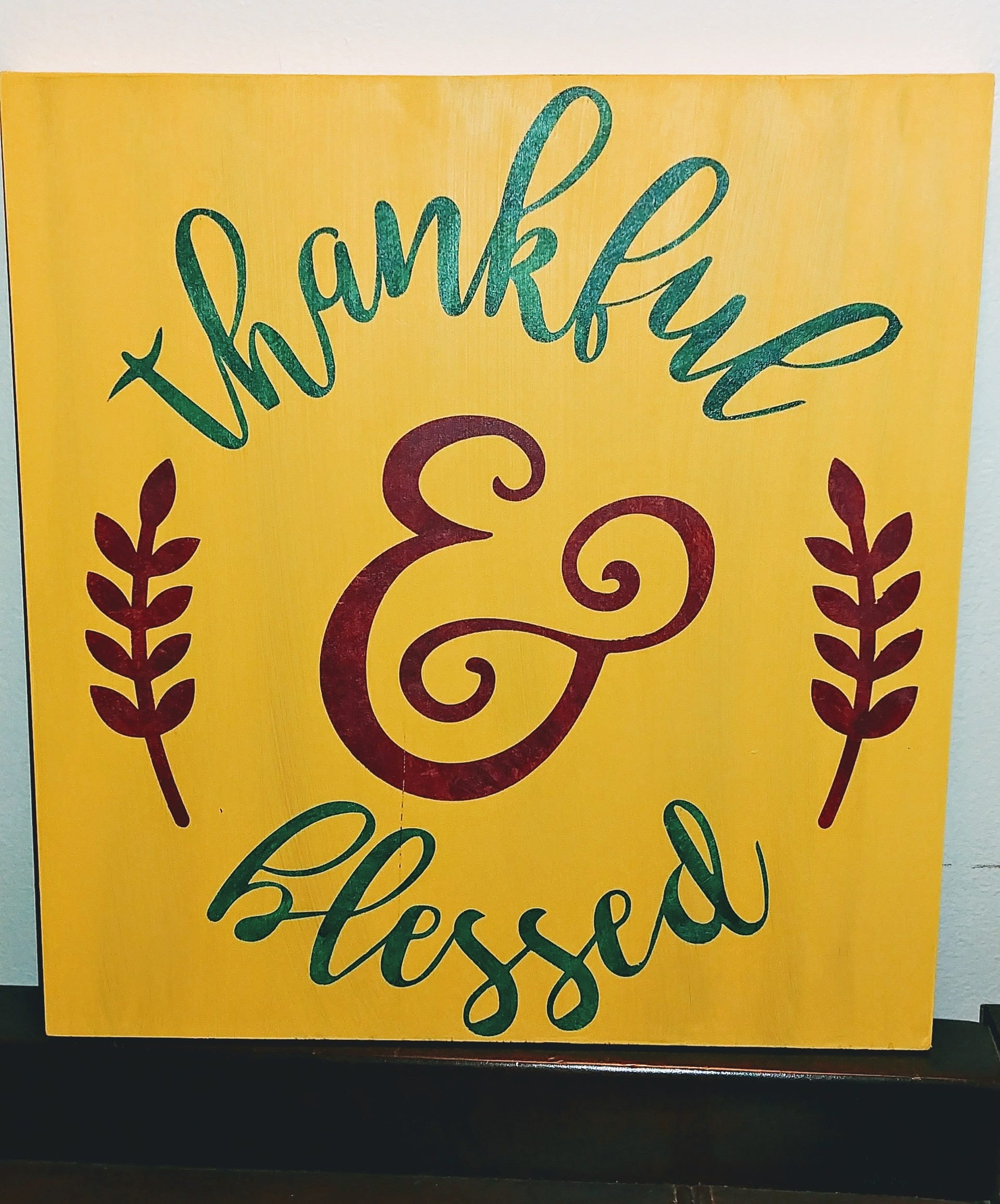 Buy Thankful & Blessed- Inspirational and Motivational Wood Wall Art ...