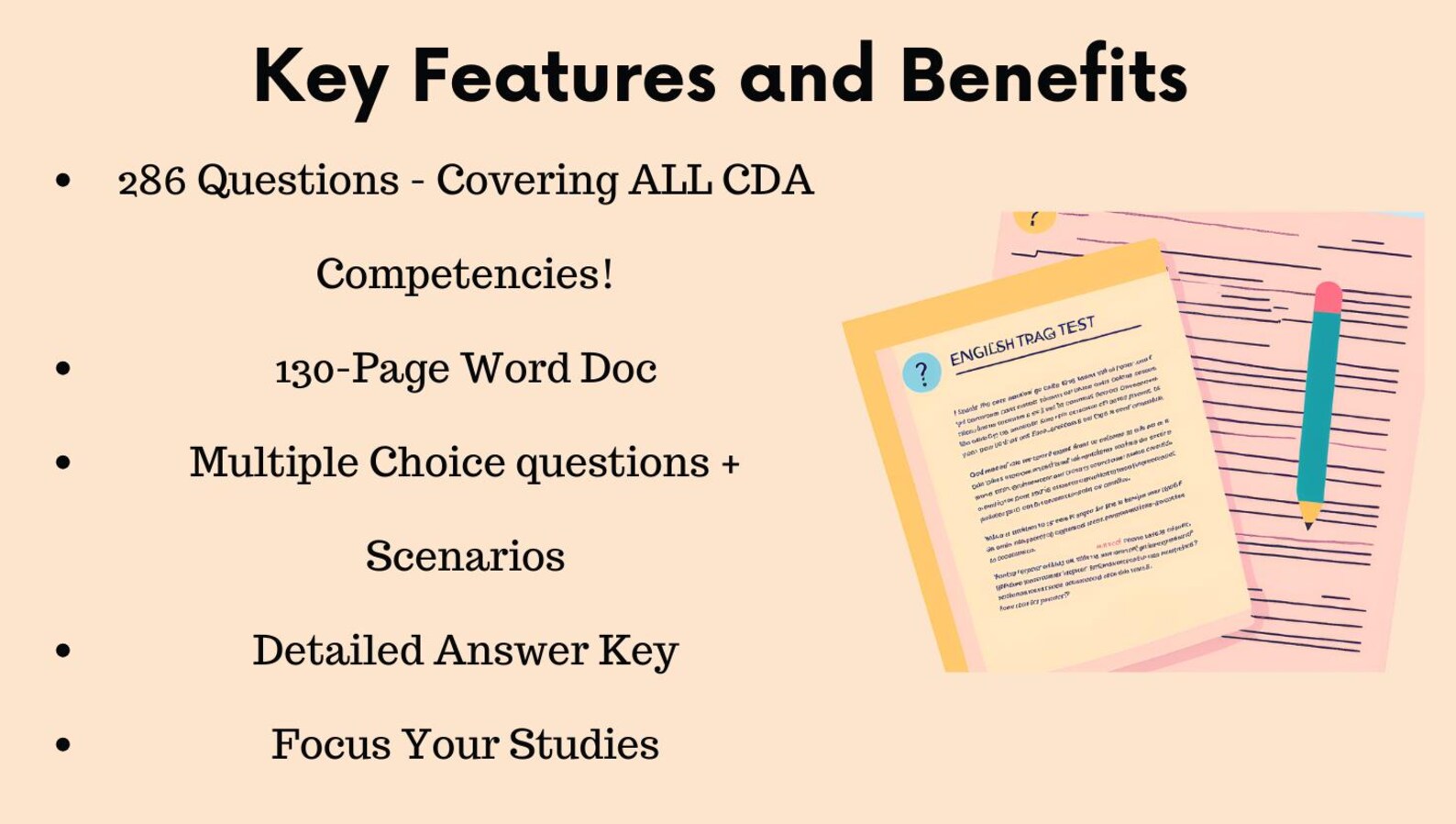 CDA Exam Prep Bundle: Practice Test (286 Questions) & Flashcards (28 ...