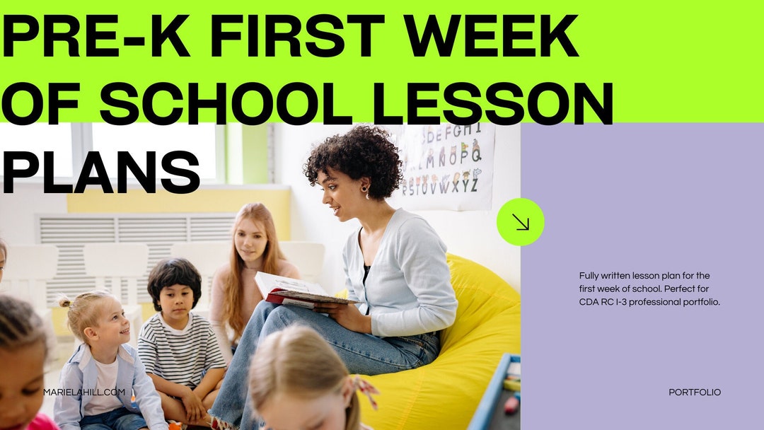 CDA Fully Written Competency I Resource Collection I-3 PK Lesson Plan ...