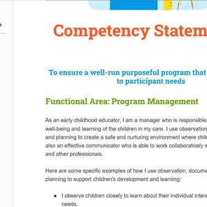 Fully Written CDA Competency V Statement + RC V Portfolio Builder Early ...