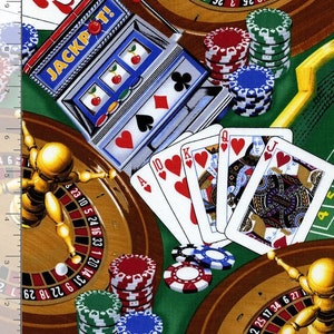 Green Casino Tables by Timeless Treasures Fabric // Quilting Cotton ...