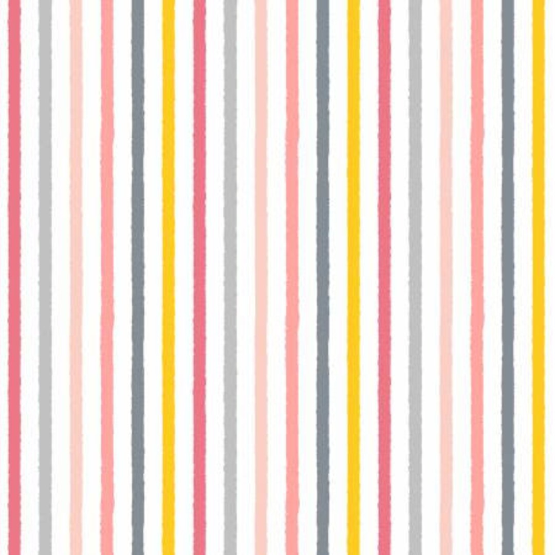 Studio E - Porkopolis - White Multicolor Stripes // 100% Cotton ...