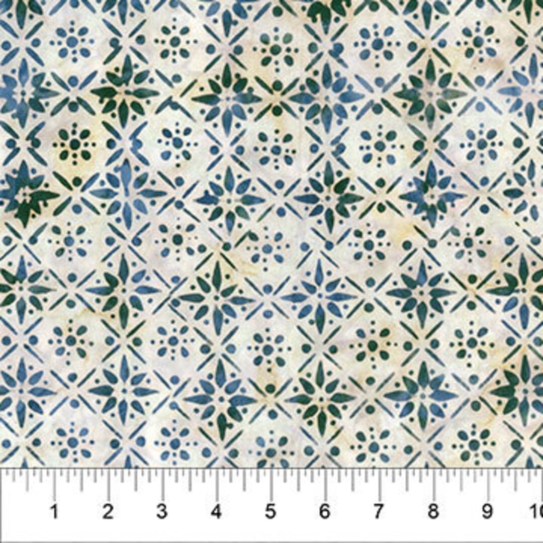 Pearls Daisy Tile by Banyan Batiks // Quilting Fabric // 100% Cotton ...