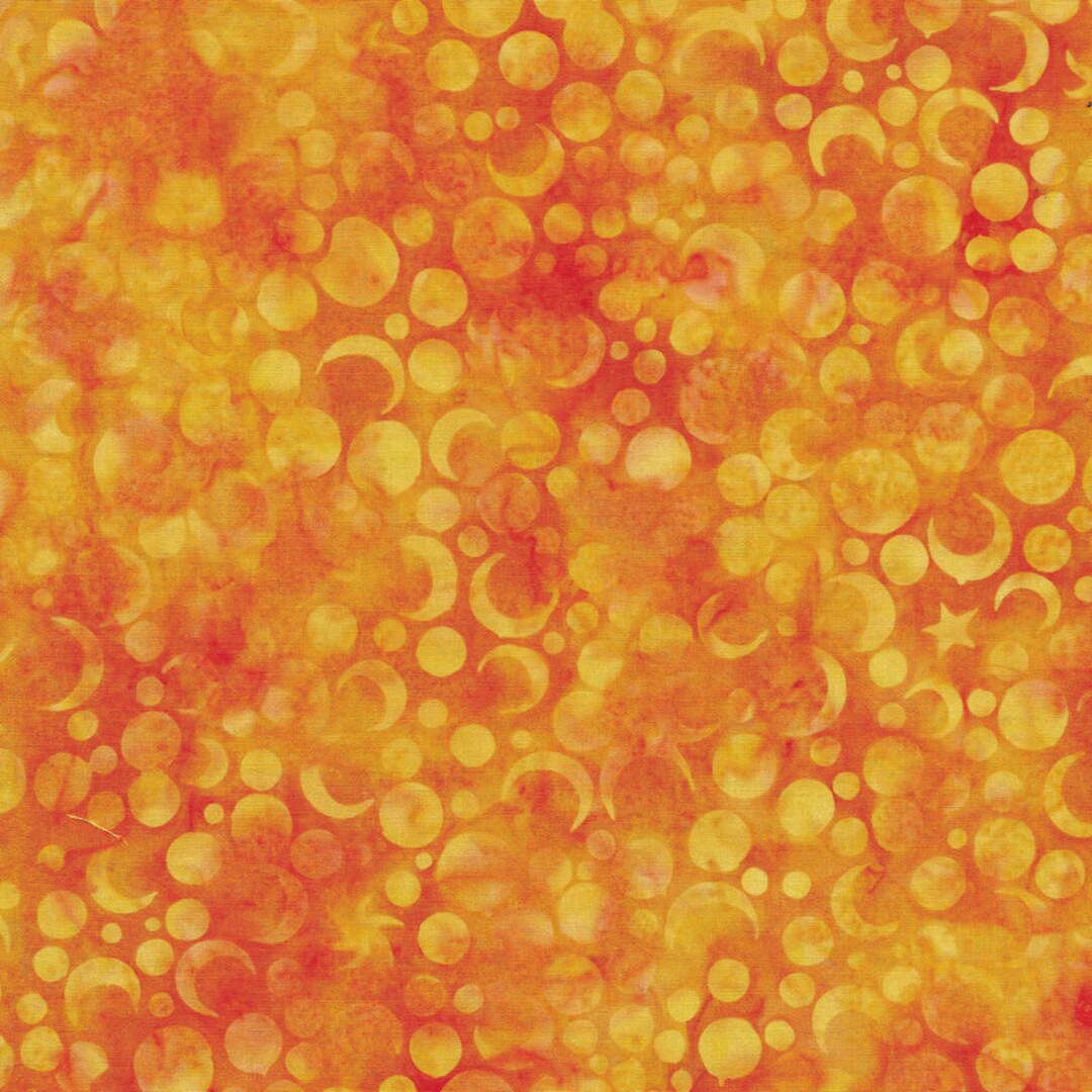 Moon Burnt Orange Pumpkin Delight By Island Batik Quilting Fabric