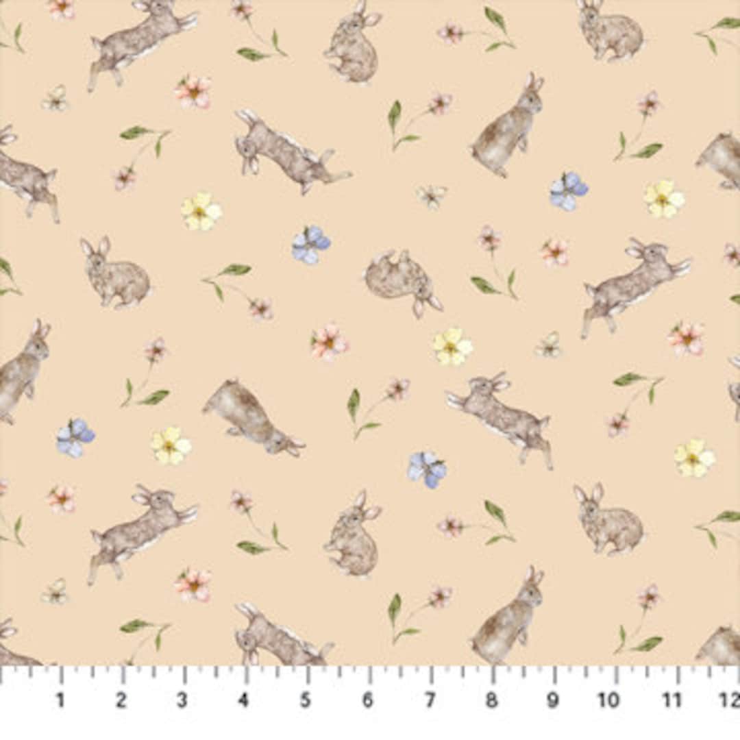 Heavenly Hedgerow Rabbits Fabric // Quilting Cotton // 100% Cotton ...