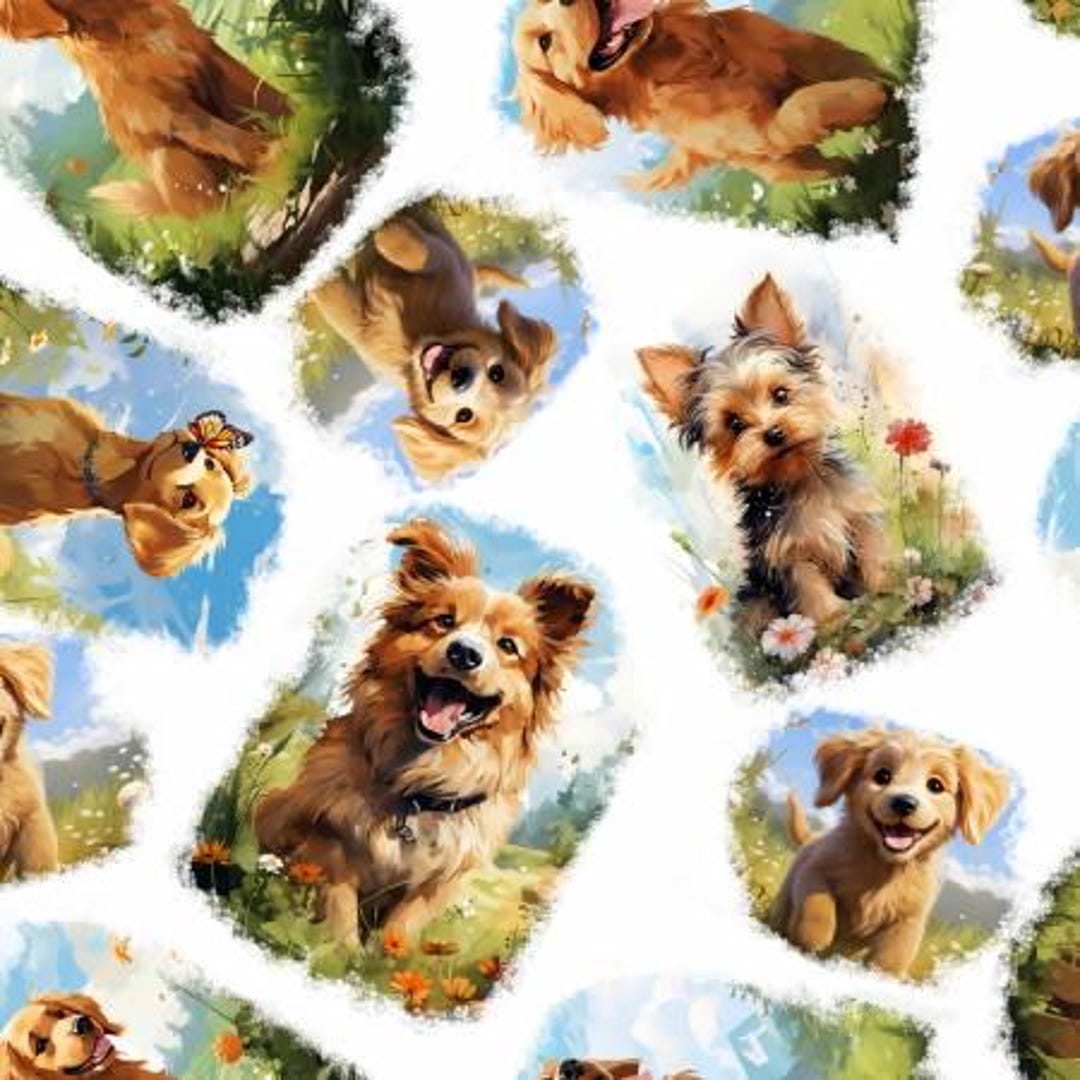 Fur-ever Friends - Doggone Cute by 3wishes Fabric // Quilting Cotton ...