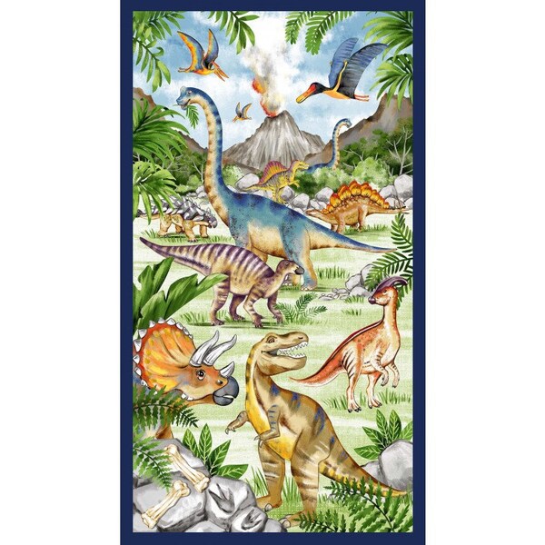 Dinosaur Quilt Panel - Etsy