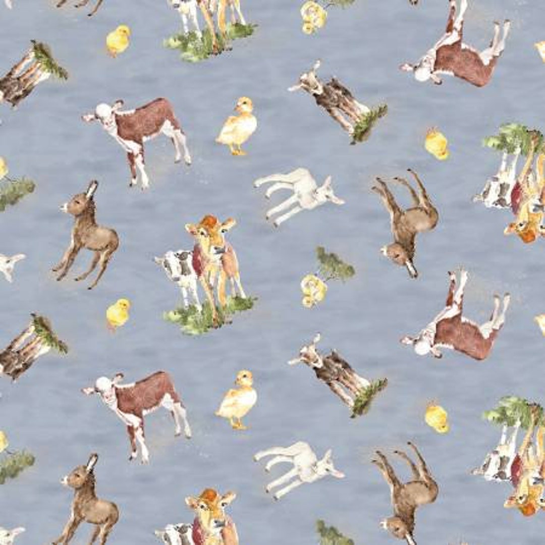 Farm Life Baby Animals by Clothworks Fabric // Quilting Cotton ...