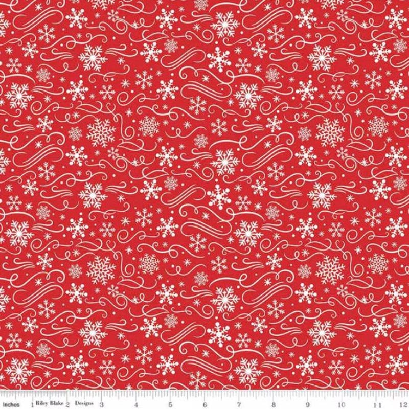 Red Christmas Fabric - Etsy