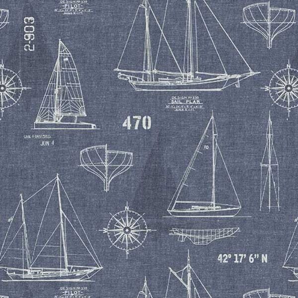 Nautical Fabric by the Yard - Etsy