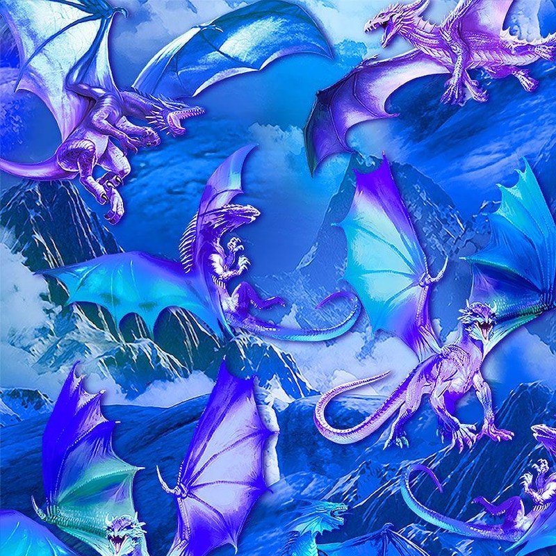 Purple Dragon Fabric - Etsy