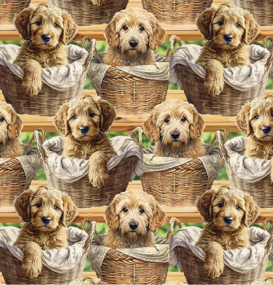 Baby Goldendoodles by David's Textiles // Quilting Cotton // Cotton ...