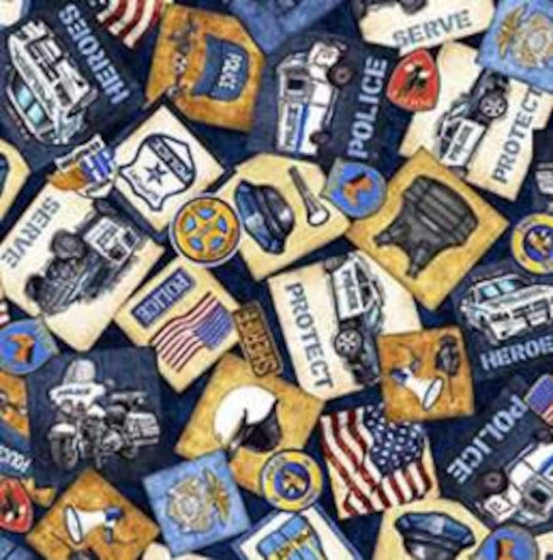 American Heroes Police Overlapping Patches by QT Fabric // Quilting ...