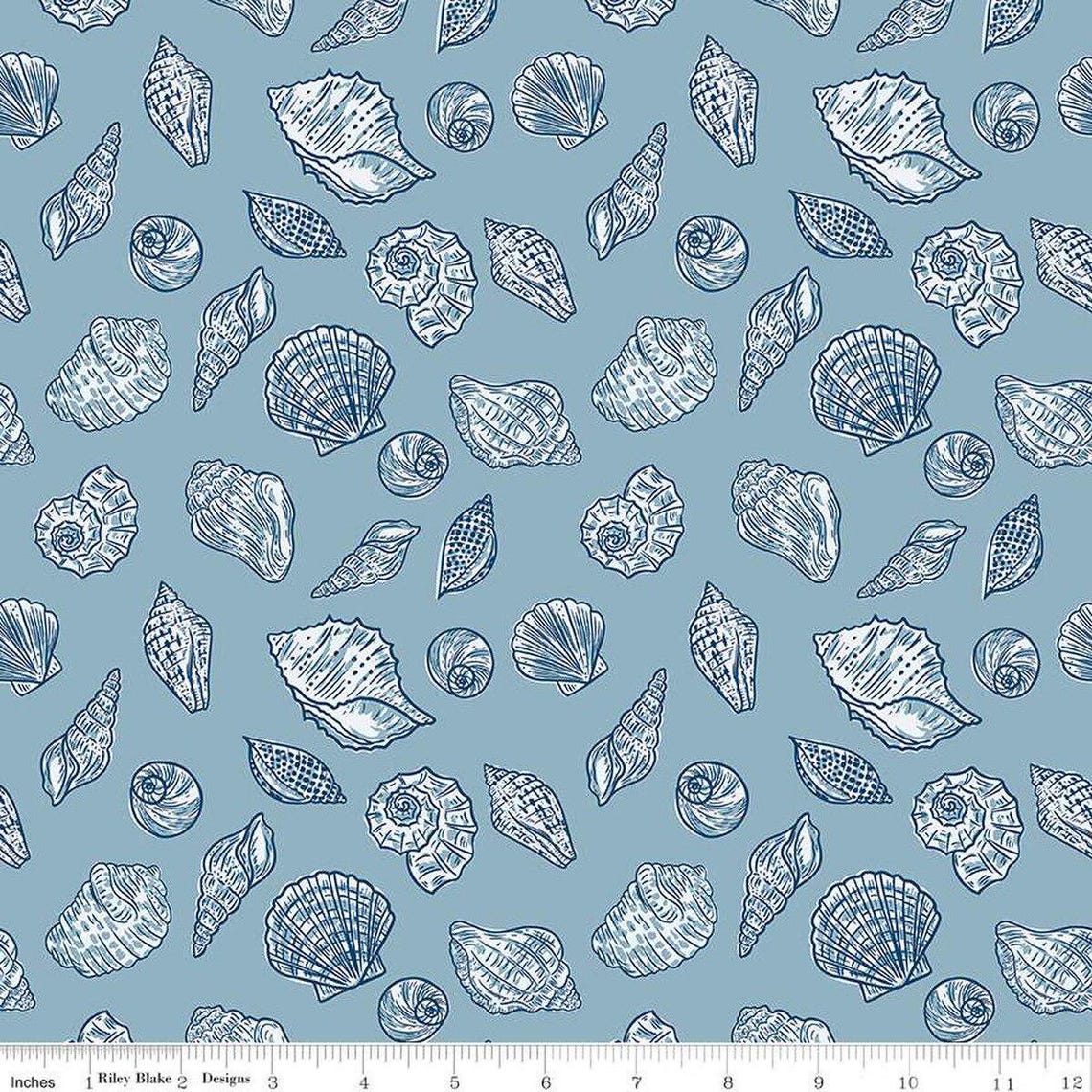 Ocean Oasis - Seashells Stone by Riley Blake Fabric // Quilting Cotton ...