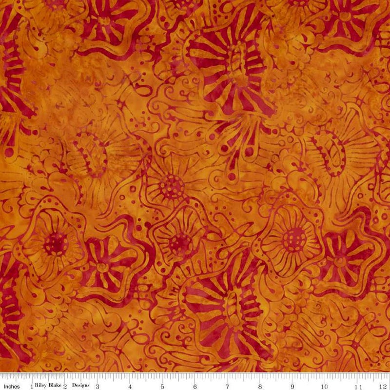Orange Batik Fabric - Etsy