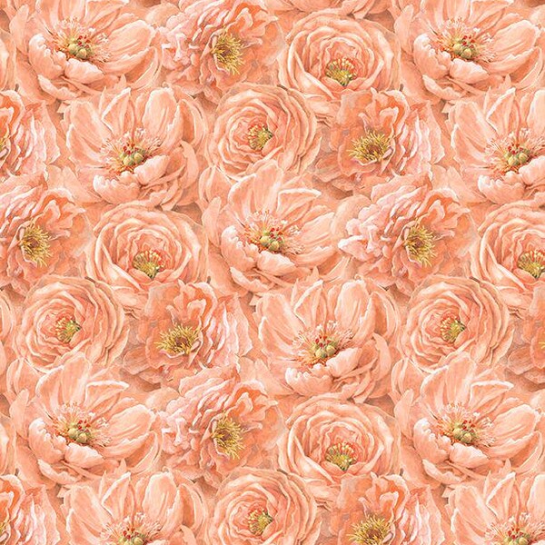 Peach Fabric Flowers - Etsy