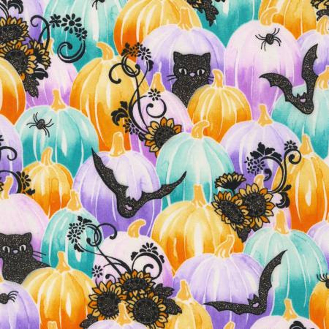 Bat-tastic Pumpkins Sweet by Wishwell for Robert Kaufman Fabrics ...