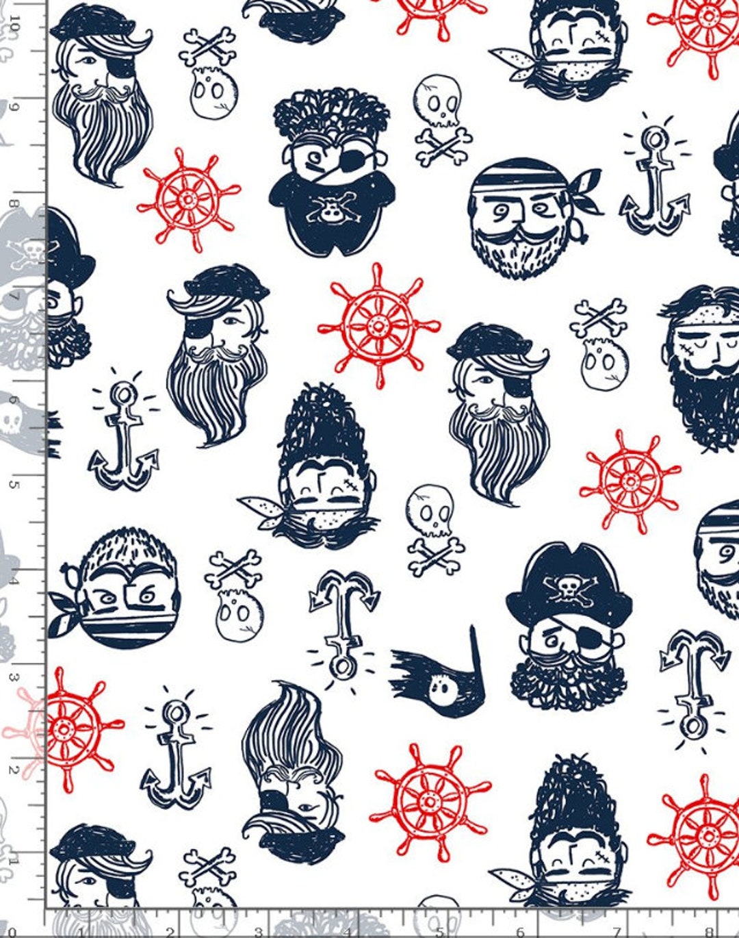 Walk the Plank Pirate Faces by Timeless Treasures Fabric // Quilting ...