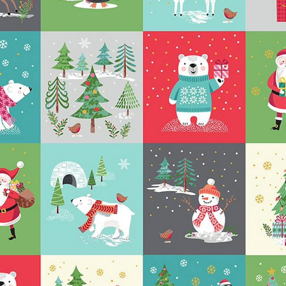 Let It Snow Blocks by Andover Prints // Quilting Cotton // 100% Cotton ...