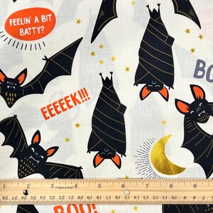 Boo! Eek! Bats! by Alexander Henry Fabrics // 100% Cotton // Quilting ...