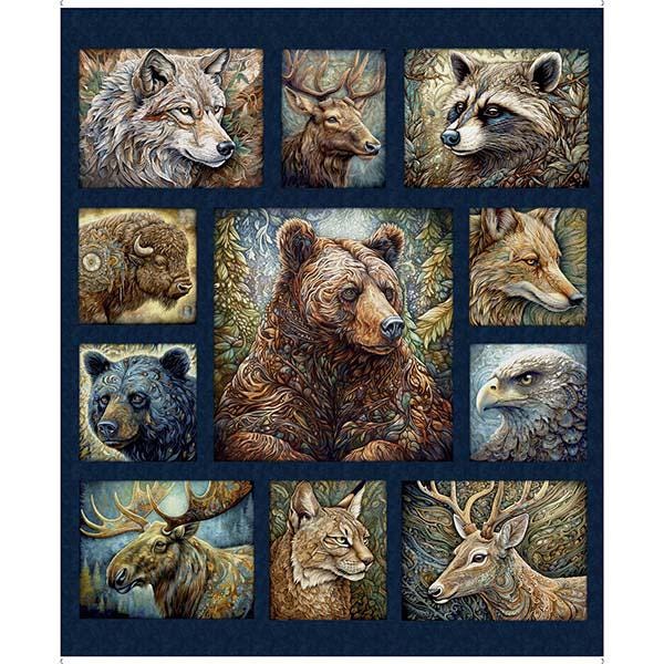 Wildlife Quilt Panel - Etsy