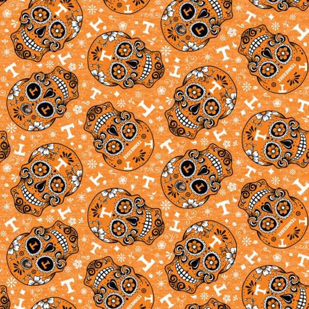 Sykel Tennessee Sugar Skull Fabric // Quilting Cotton // Cotton Woven ...