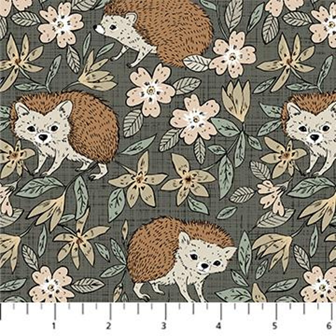 Grassland Hedgehogs by Figo Fabric // Quilting Cotton // 100% Cotton ...