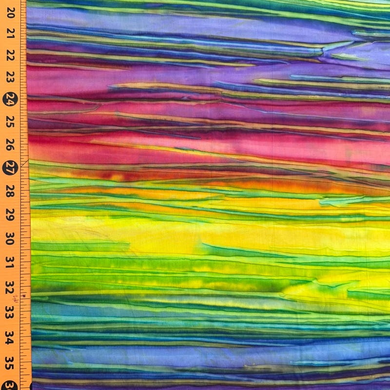 Rainbow Batik Fabric - Etsy