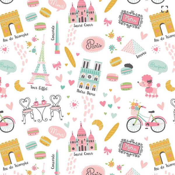 Paris Fabric - Etsy