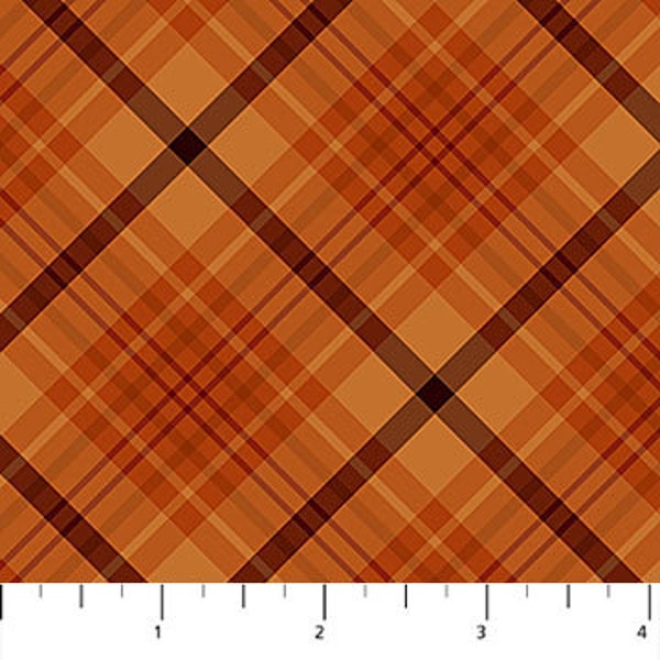 Orange Plaid Fabric - Etsy
