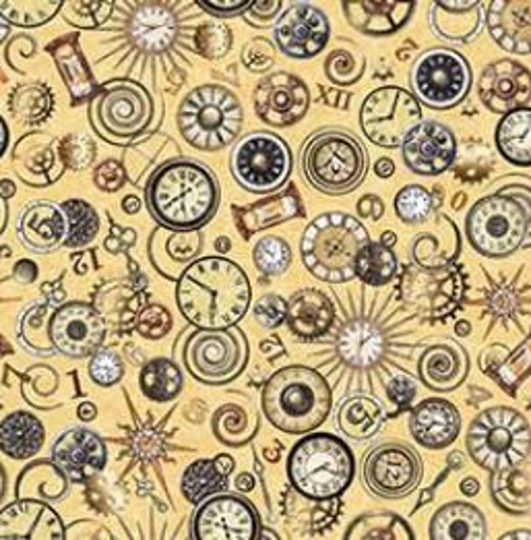 Like Clockwork - Time Toss by QT Fabrics // Quilting Cotton // Cotton ...