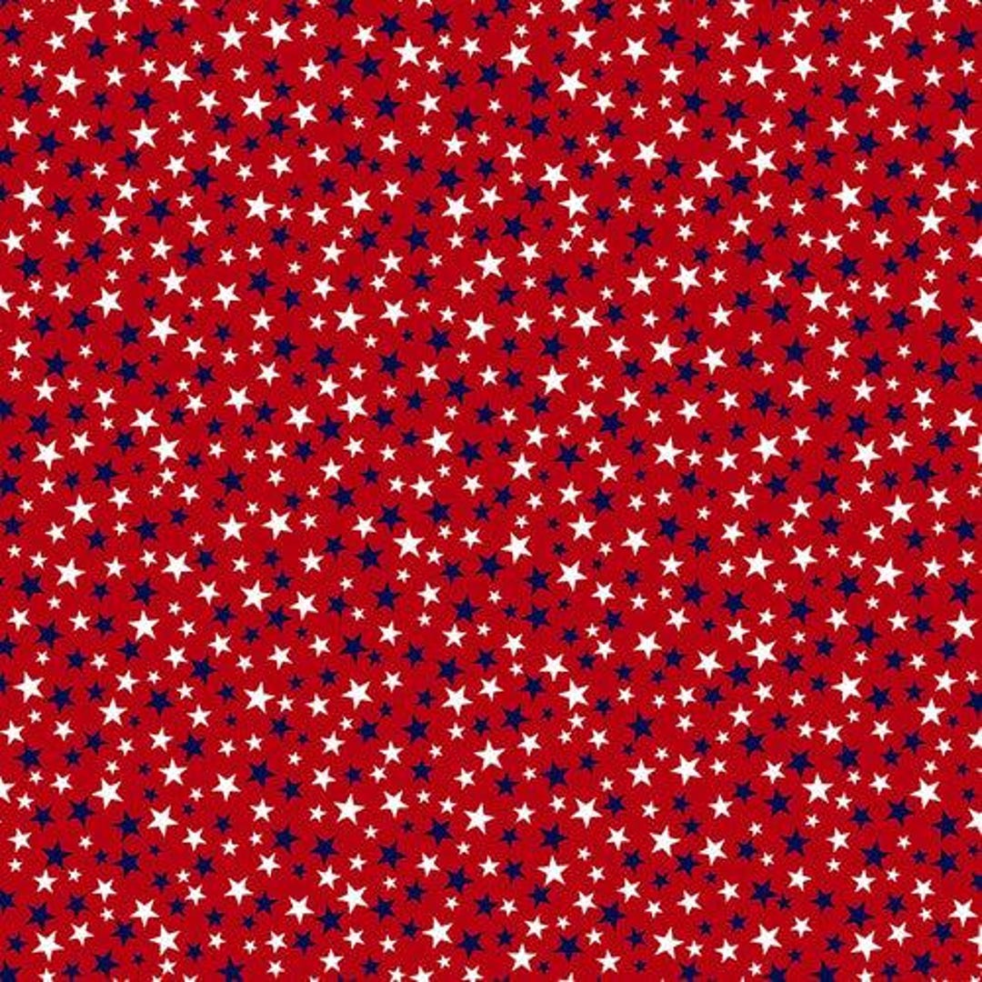 Star-spangled Beach - Red Small Stars by Studio E Fabric // Quilting ...
