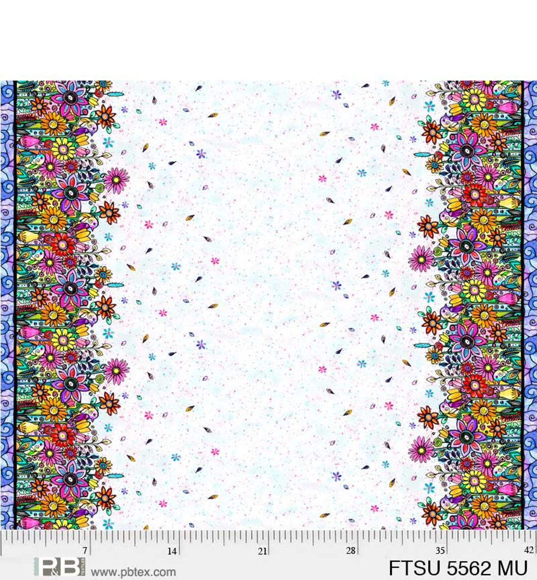 Flower to the Sun Double Border P&B Textiles // Quilting Cotton ...