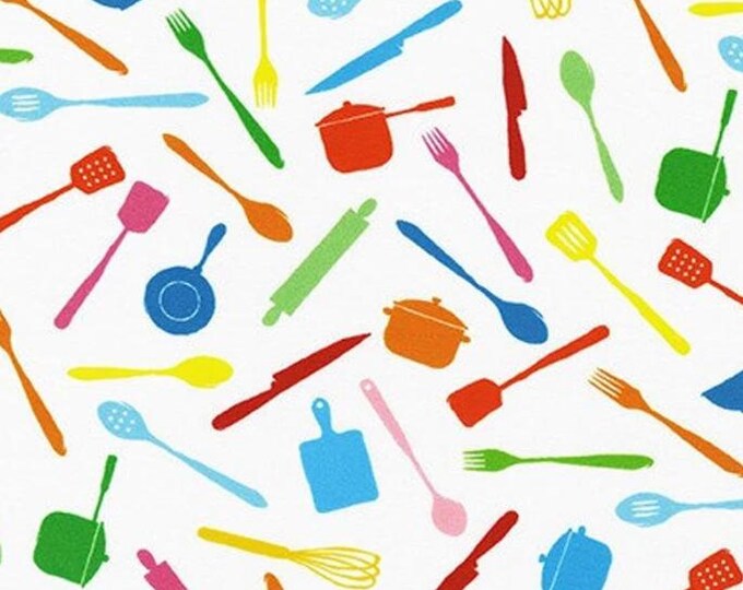 Cookware Fabric Get Cookin' by Pattysloniger Cookware Kitchen Pots Pans ...